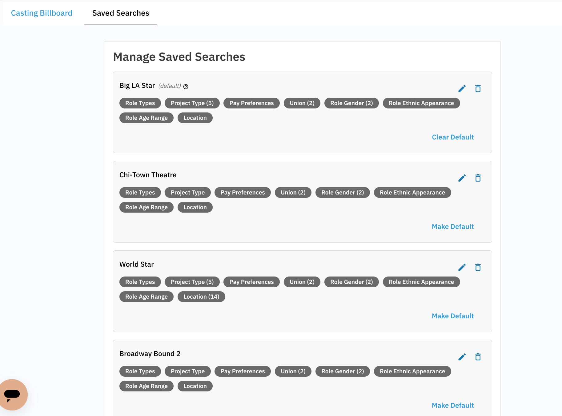 New Feature: Saved Searches for Actors