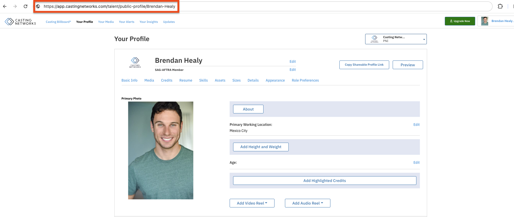 Custom Profile Links for Casting Networks Profiles Are Back for Premium ...
